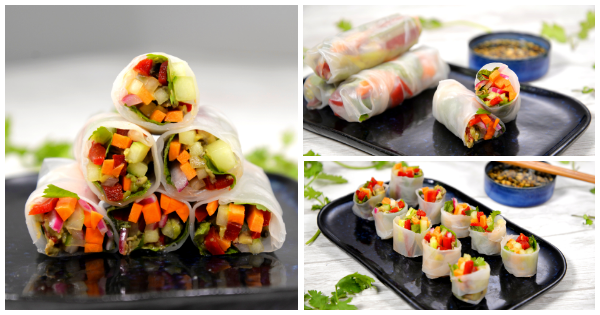 Der perfekte Snack für heiße Tage: Sommerrollen mit Avocado